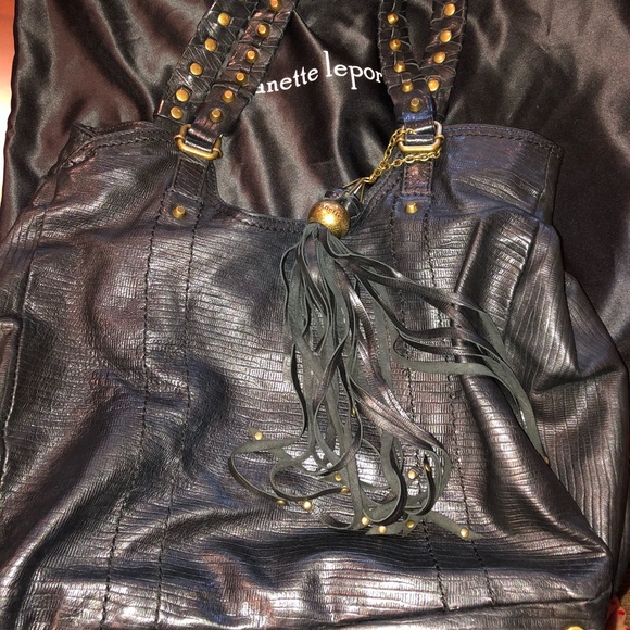 Nanette Lepore | Bags | Nanette Lepore Black Leather Purse | Poshmark